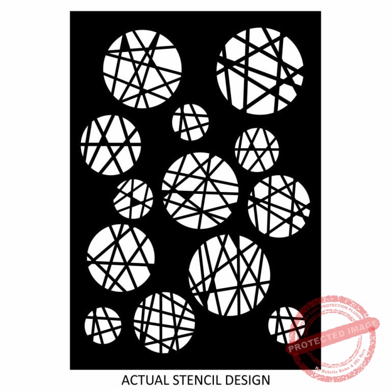 Abstract Circle Stencil - Stencil Boutique