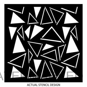 Abstract Falling Triangle Stencil - Stencil Boutique