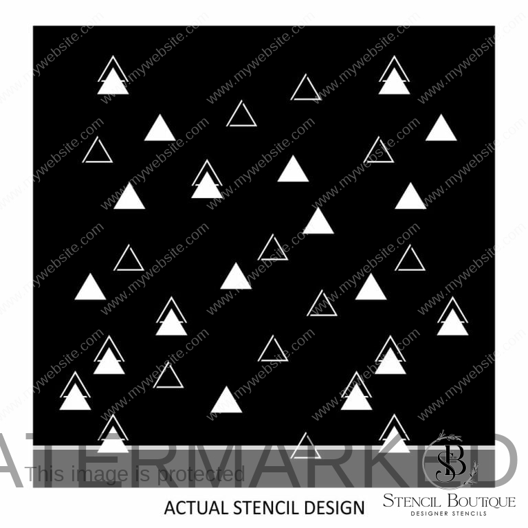 Boho Mod Triangle Stencil - Stencil Boutique