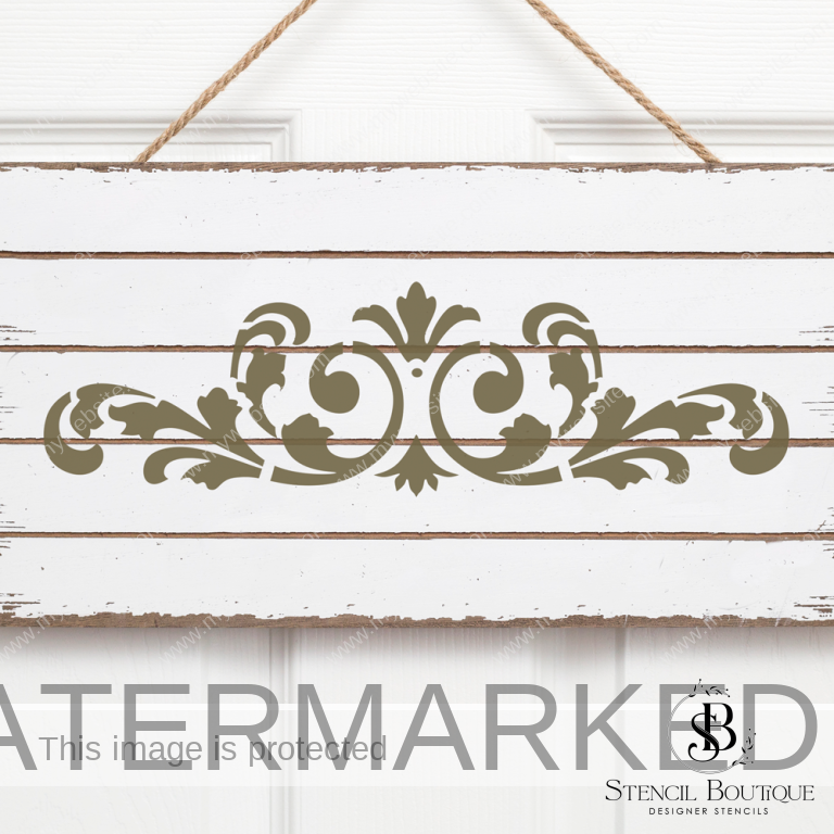 Sicily Damask Decal Stencil - Stencil Boutique