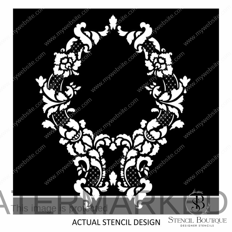 Victorian Baroque Wall Stencil - Stencil Boutique