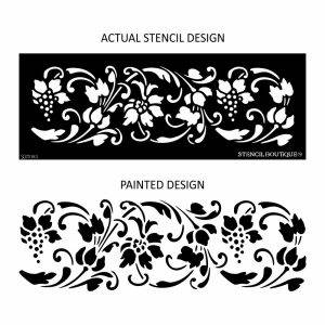 Italian Floral Border Stencil - Stencil Boutique